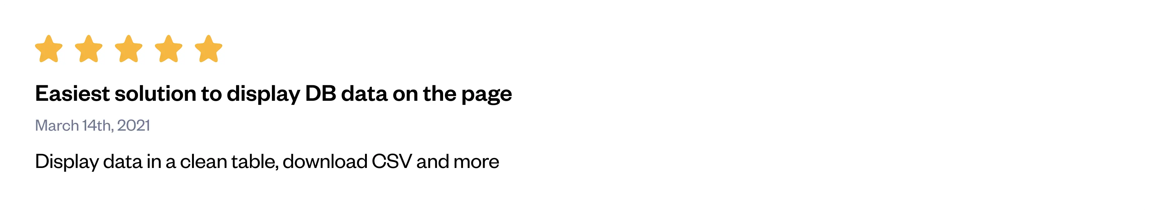 Excel Table / Data / Grid Plugin | Bubble